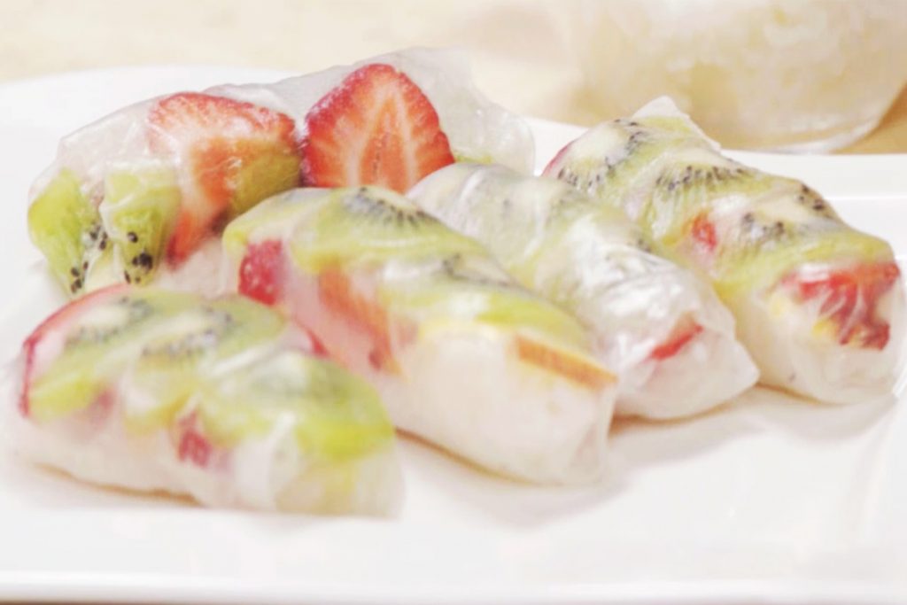 Fruit Rolls in Rice Paper - Yan Can Cook